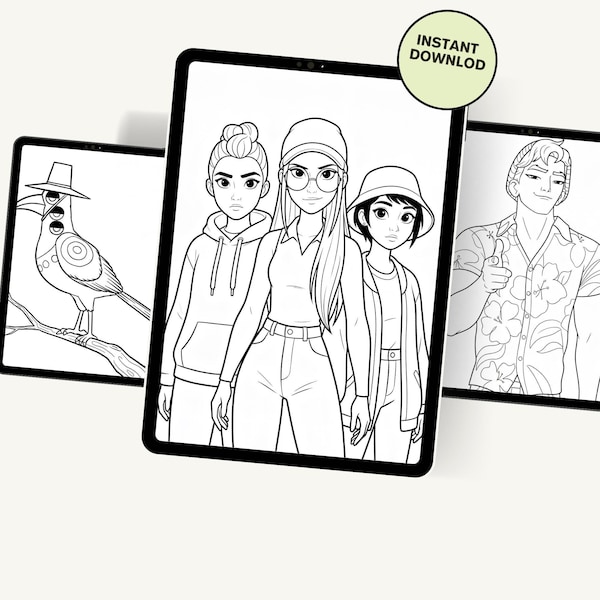 Huntrix coloring pages printable - Etsy México