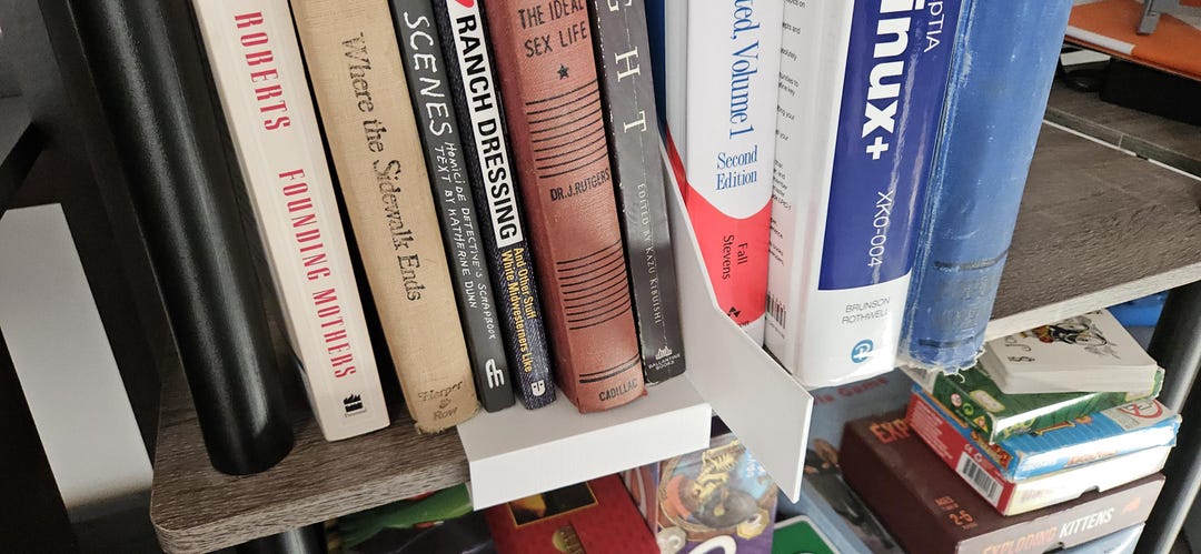 Bidirectional Bookshelf Divider With Tabs and Label Plate. - Etsy