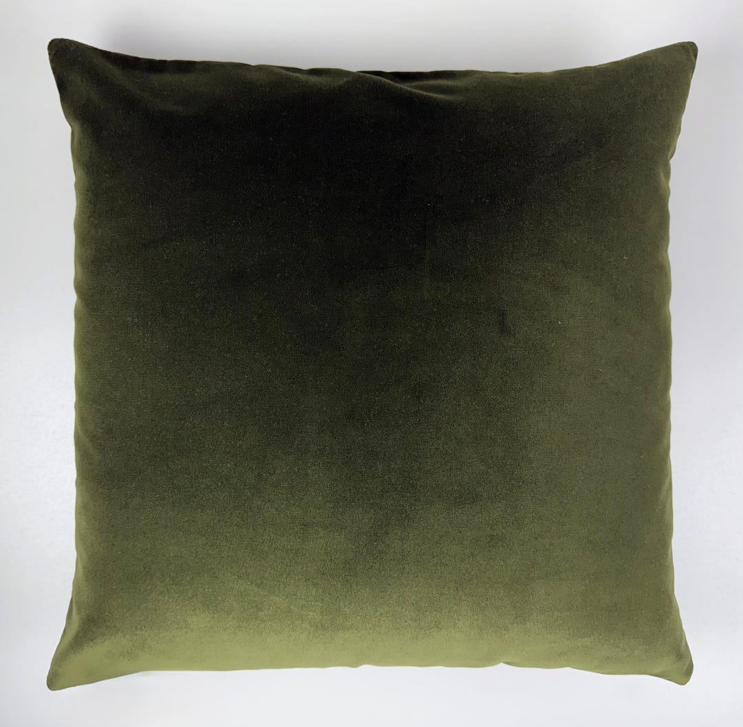 Dark Pine Green Velvet Pillow Cover: Soft Luxe Cushion - Handmade - Etsy