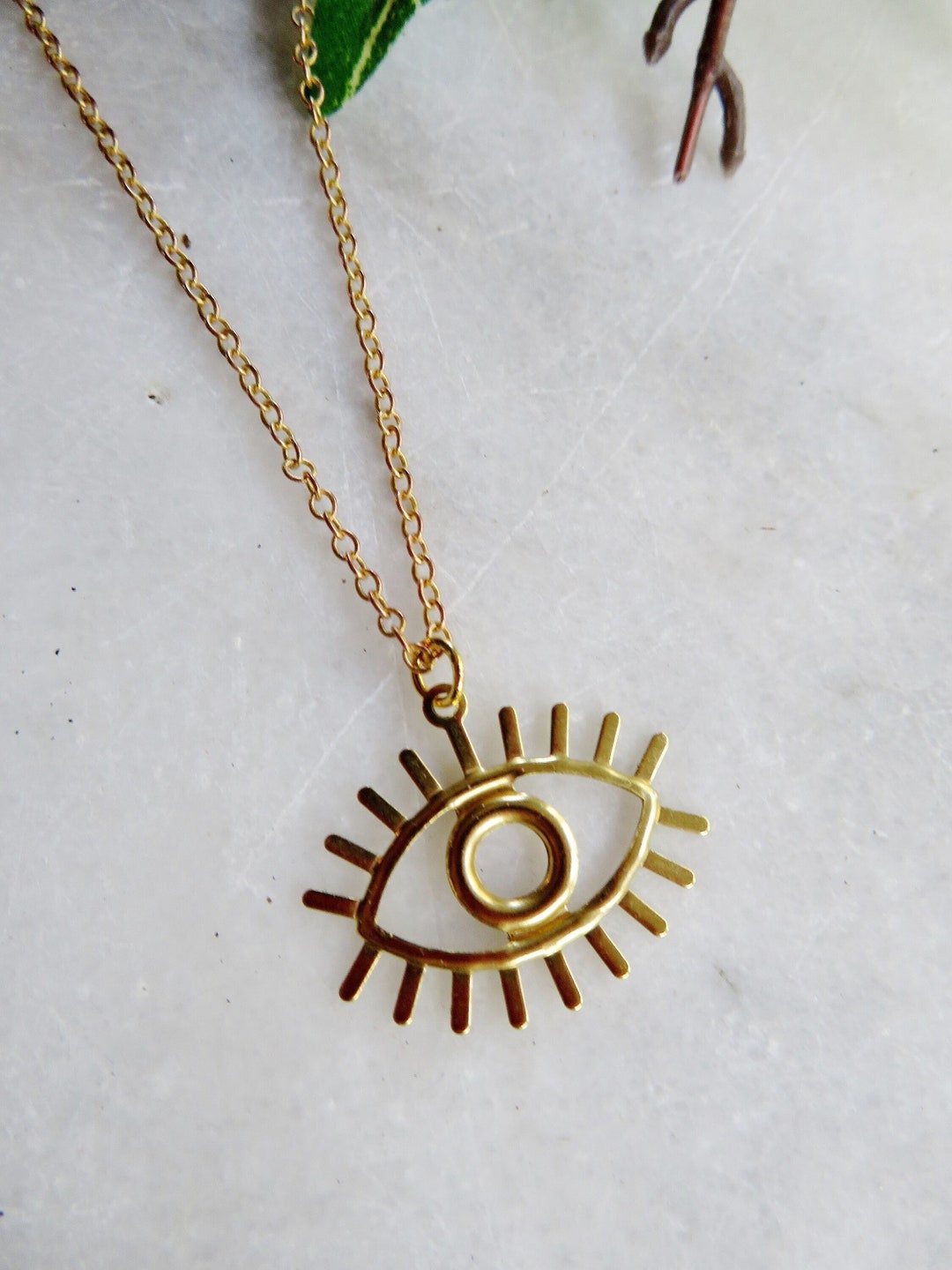 Gold Eye Necklace, Bohemian, Evil Eye, Best Seller, Big Eye Jewelry ...
