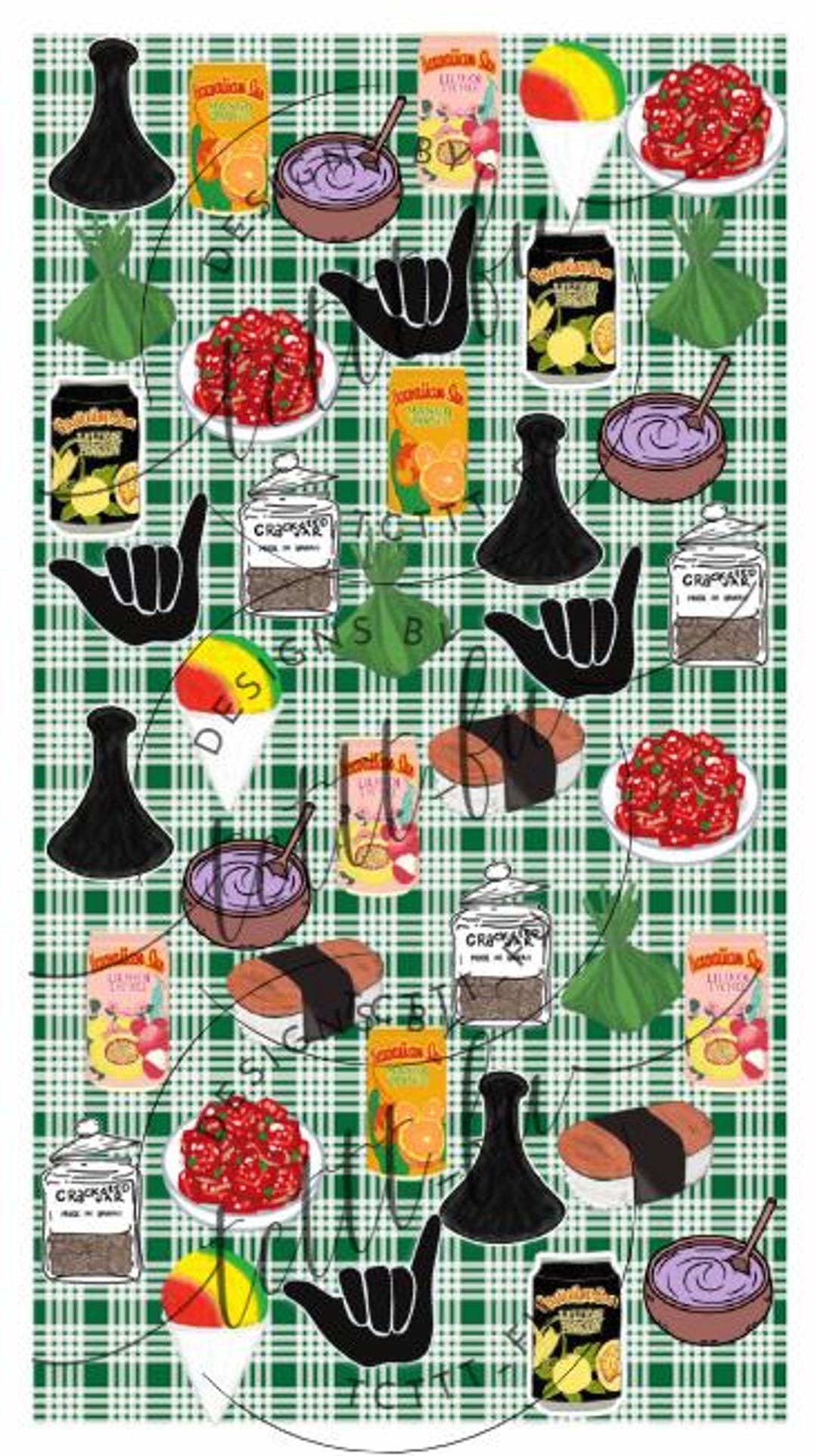Fish and Poi Backdrop Design - Etsy