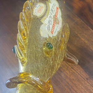 Amber Crackle Glass Fish Shaped Orvieto Wine Bottle - Etsy