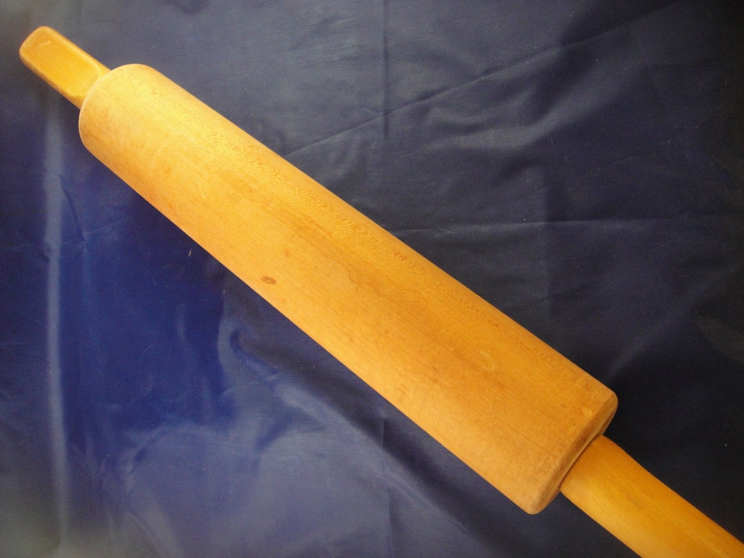 Rolling Pin Wooden With Metal Rod - Etsy