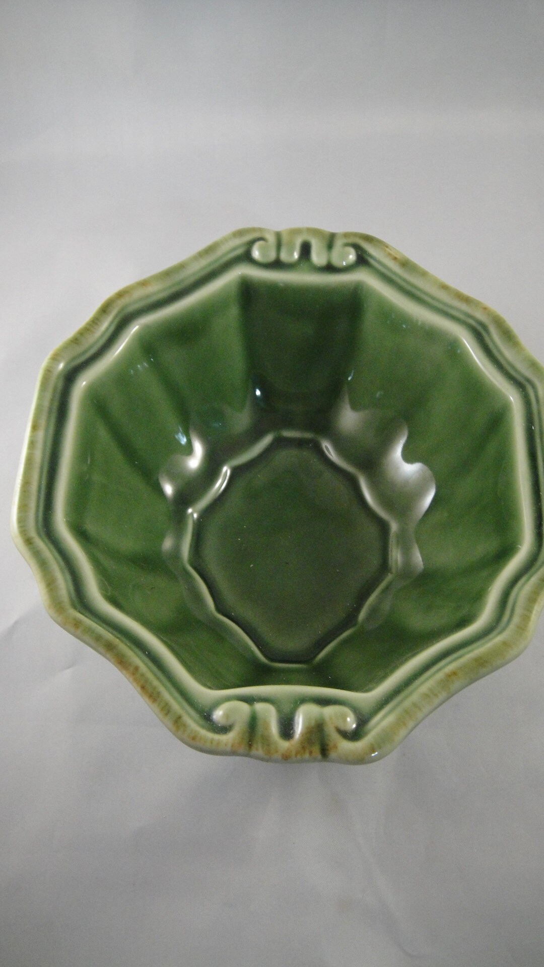 Green Ceramic Bowl Swirl Tab Handle Soup or Small Serving 3 Available ...