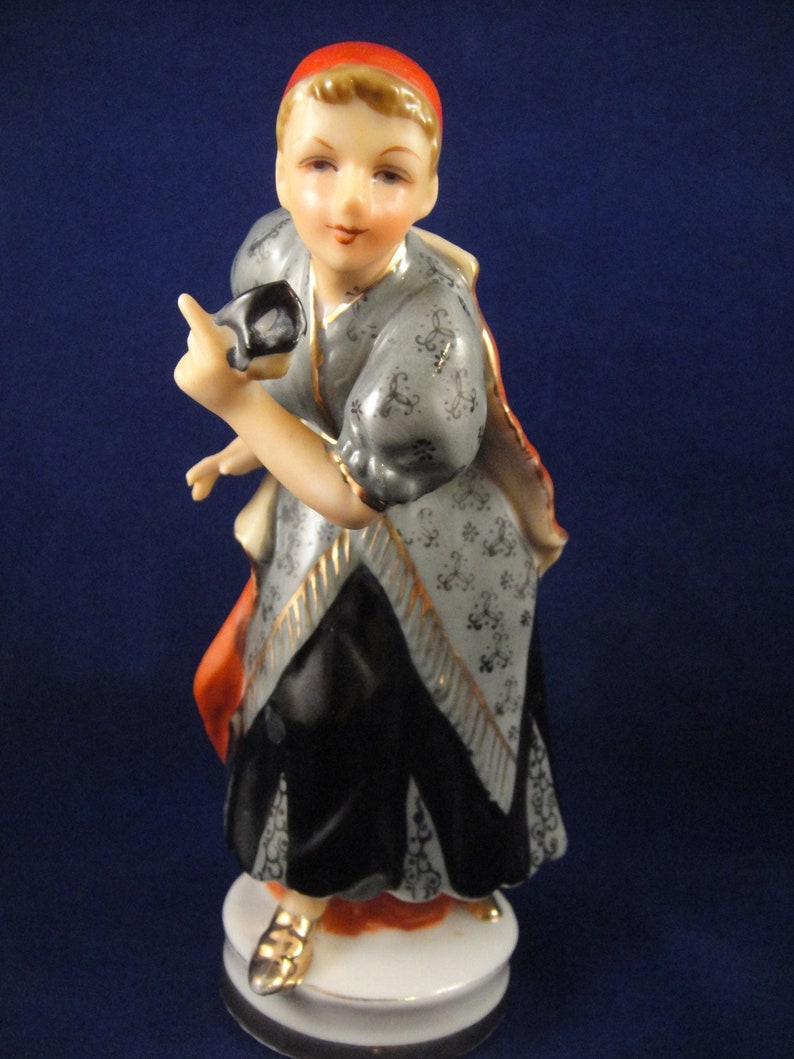 Masquerade Boy Porcelain Figurine Made in Japan - Etsy