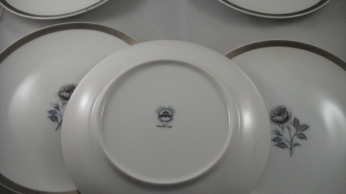 Royal Song China Moonlight Rose Bread and Butter Plates Five (5) - Etsy