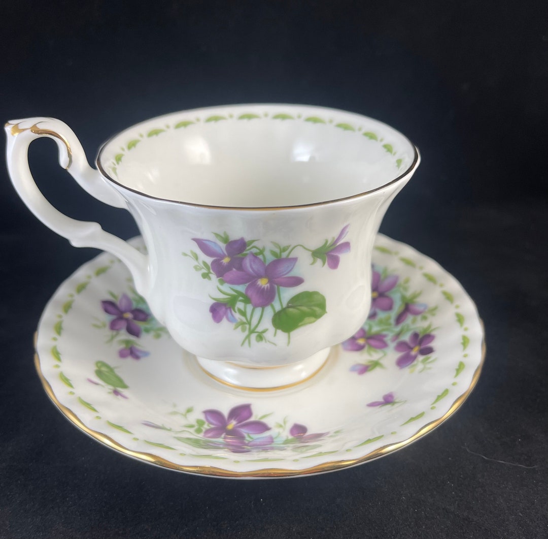 Royal Albert Violet Flower of the Month Series February Tea Cup and ...