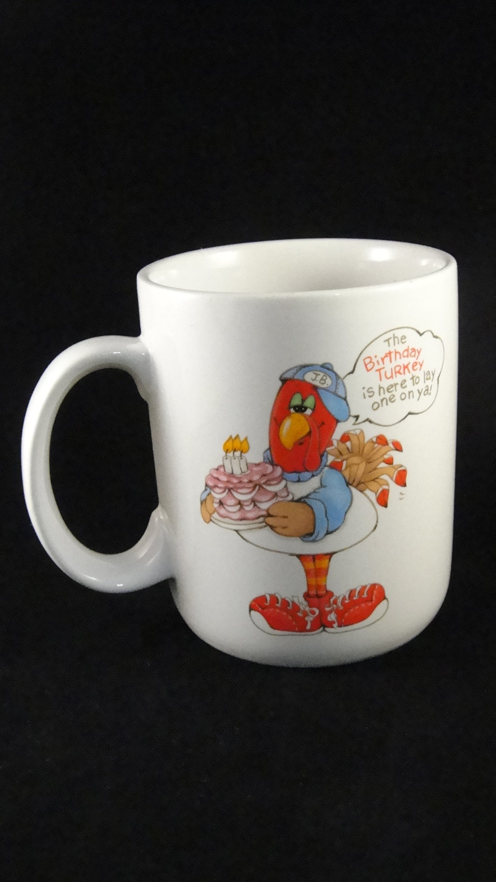 Birthday Turkey Ceramic Mug Let's Talk Turkey 1985 | Etsy