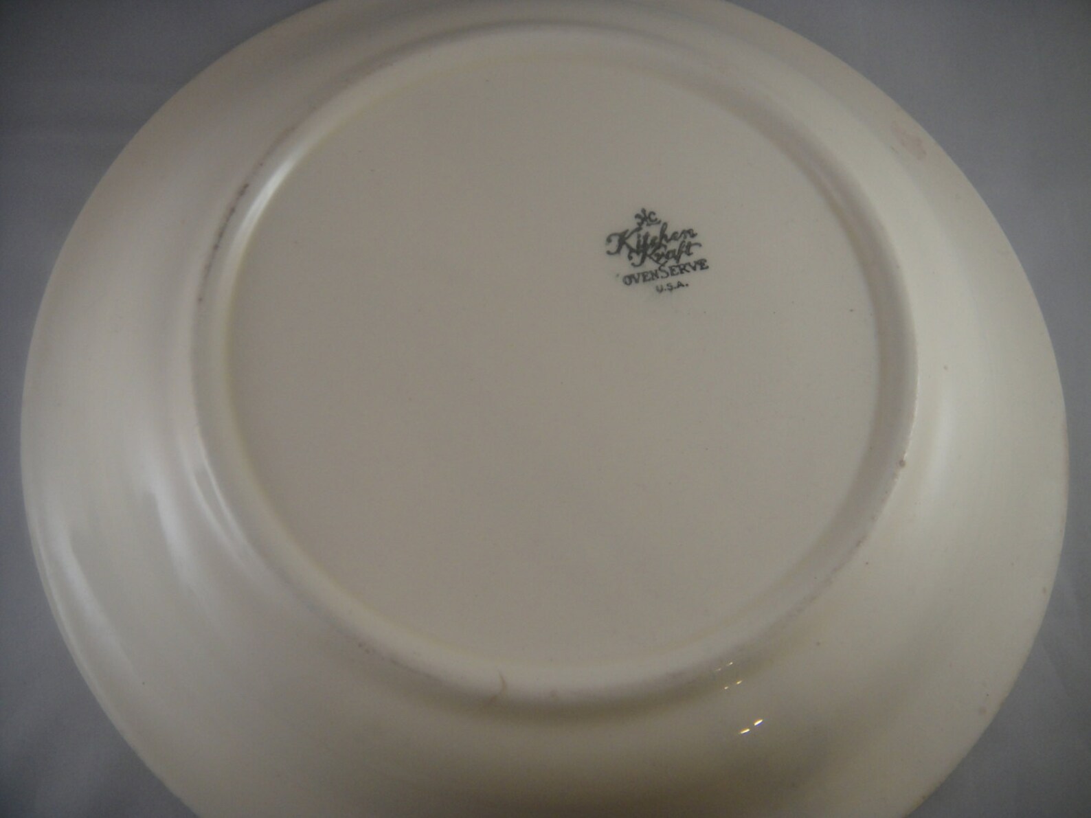 Homer Laughlin Kitchen Kraft Spring Leaf Pattern Shallow Ovenware Bowl ...