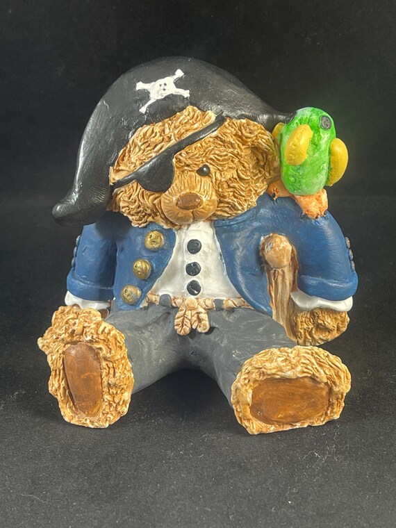 Teddy Bear Pirate With Parrot Jolly Roger From Cuddlesomes Etsy UK