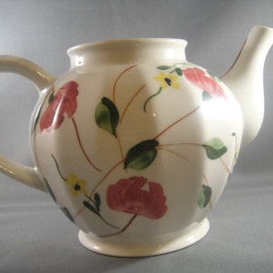Calico Pattern Blue Ridge Southern Potteries Paneled Teapot Floral ...