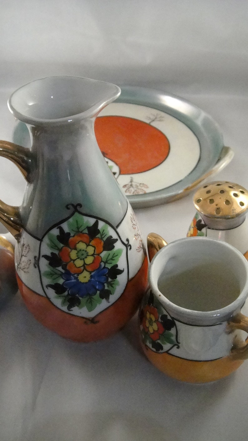 T & T Condiment Set Made in Japan Hand Painted | Etsy