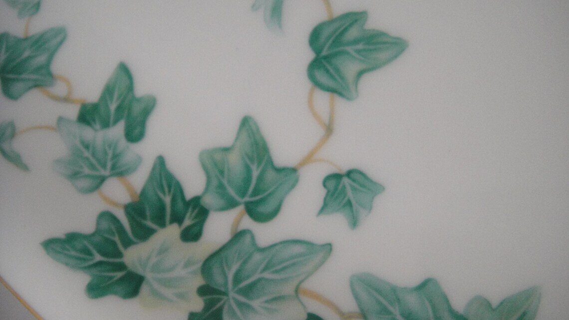 Sango China Caprice Green Pattern Ivy 14 Platter With | Etsy