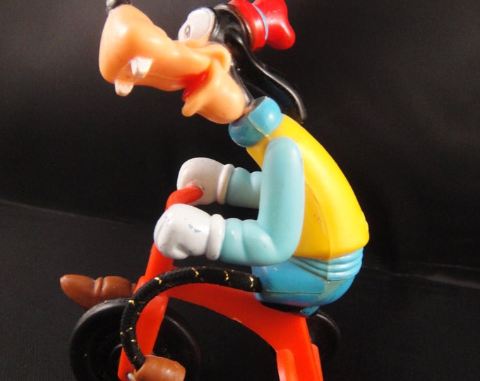 Goofy Riding a Tricycle Disney Plastic Toy - Etsy