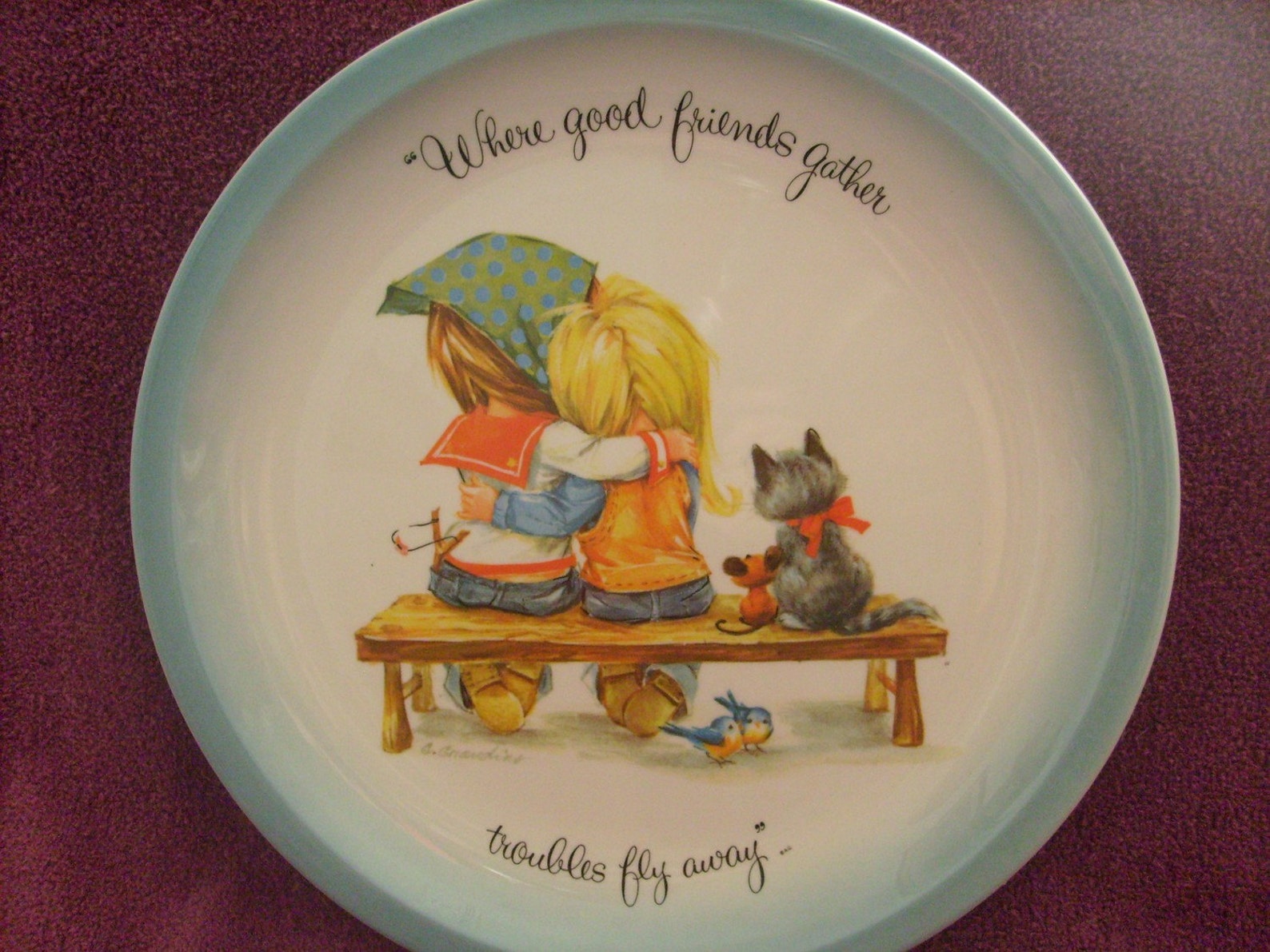 Vintage American Greetings Friends Plate Gigi - Etsy