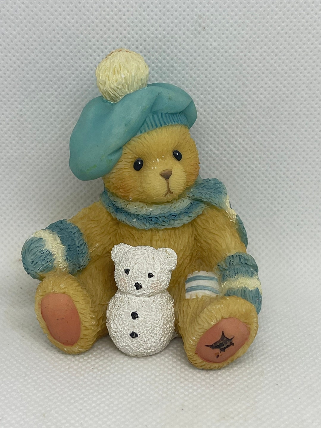 Cherished Teddies Jack “january” Bear Wearing Blue and White Scarf ...