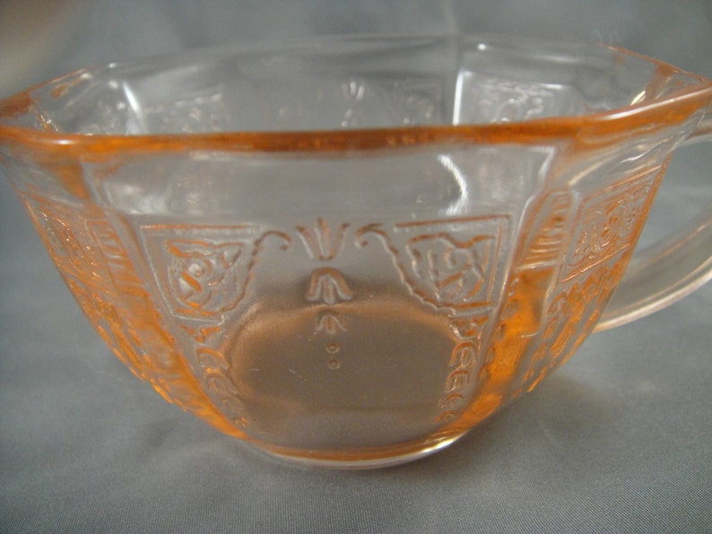 Pink Depression Glass Princess Pattern Cup - Etsy