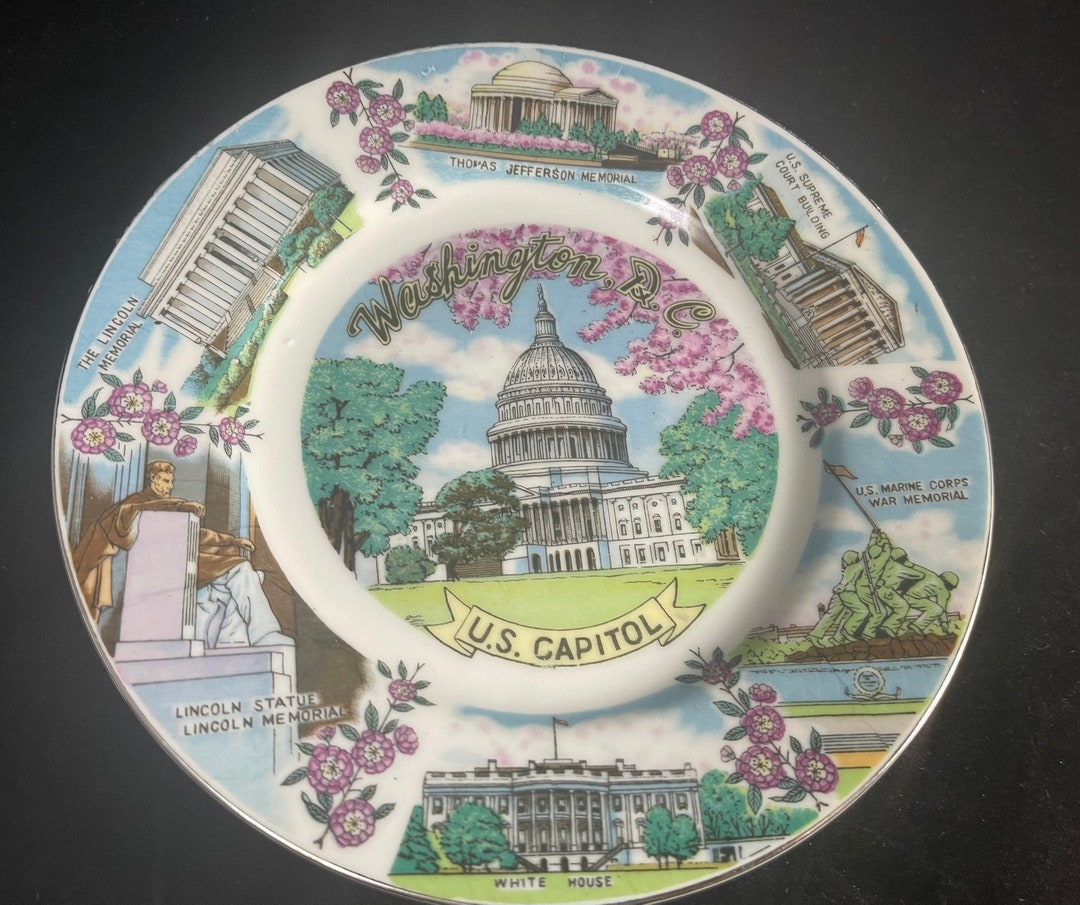 Washington DC US Capitol Souvenir Plate Made in Japan - Etsy