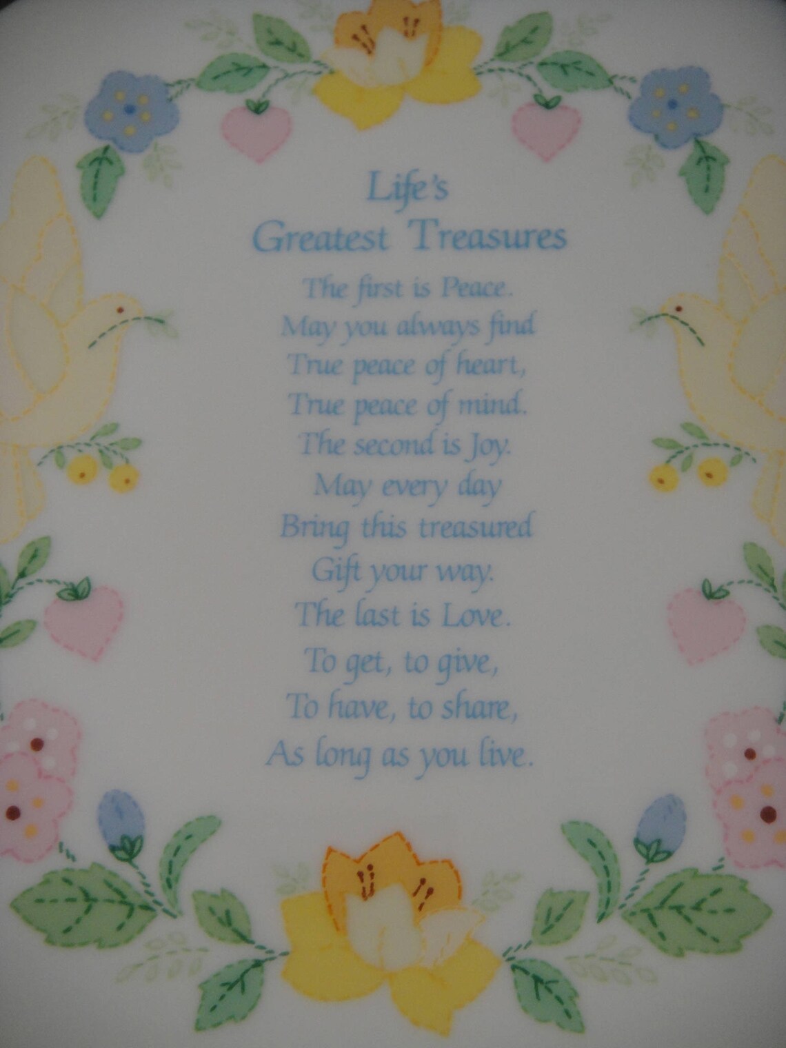 Life's Greatest Treasures Poem on Decorative Plate by Paul - Etsy