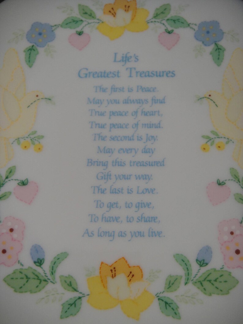 Life's Greatest Treasures Poem on Decorative Plate by Paul - Etsy