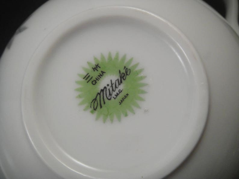 Mitake IMC China From Japan Covered Sugar Gray and Pink Leaf - Etsy