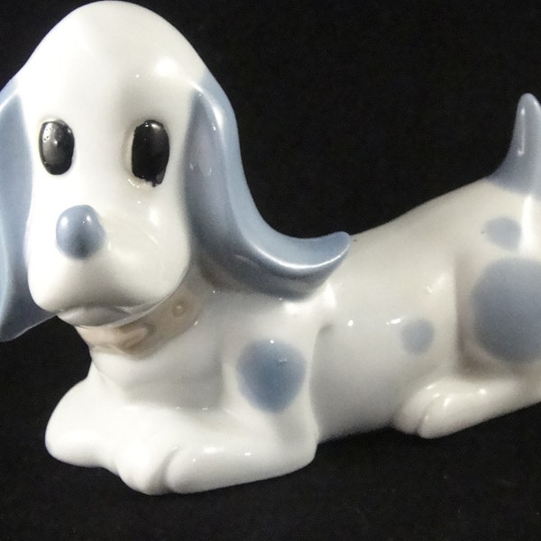 Ceramic Blue White Dog Figurines - Etsy