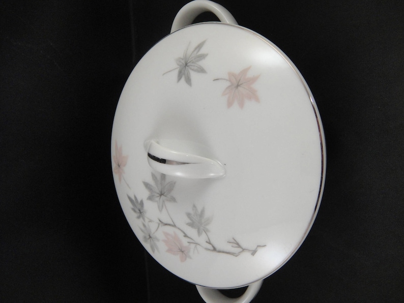 Mitake IMC China From Japan Covered Sugar Gray and Pink Leaf - Etsy