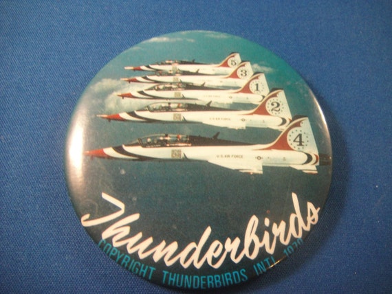 Thunderbirds USAF Button Pin 1979 - Gem