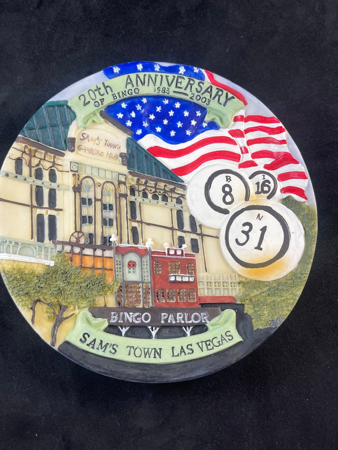 Sam’s Town Bingo Parlor 20th Anniversary Plate - Etsy