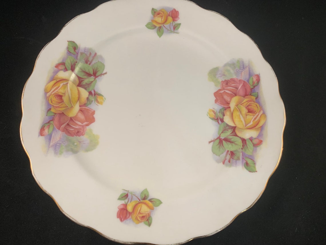 Royal Kent Bone China Salad Plate Rose Pattern - Etsy