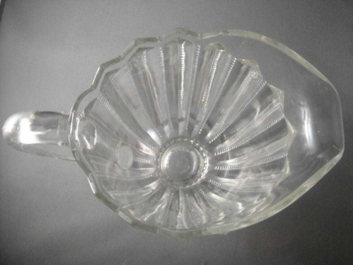 Pitcher EAPG Prism Column Footed US Glass | Etsy