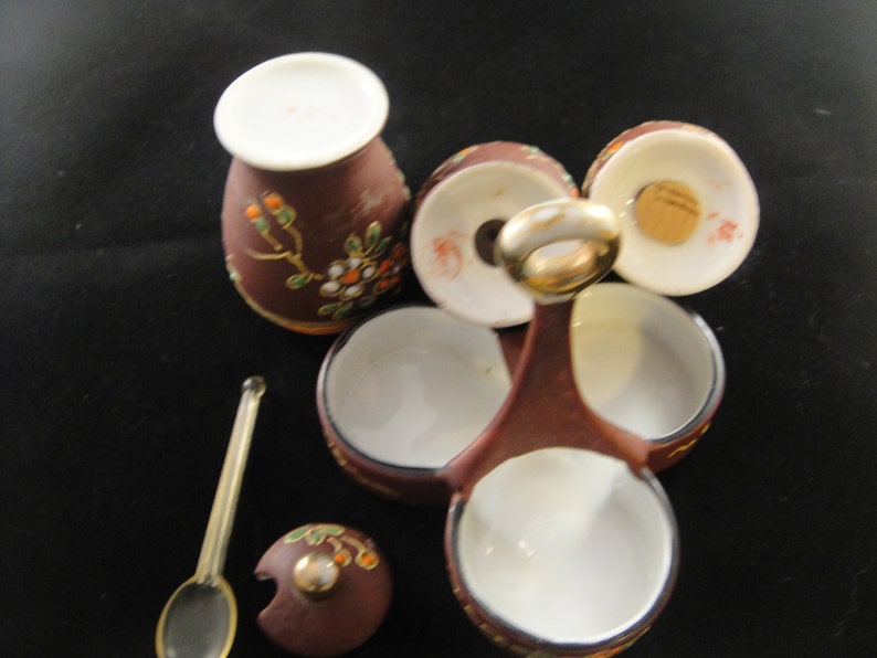 Salt Pepper Mustard Set Satsuma Style Condiment | Etsy