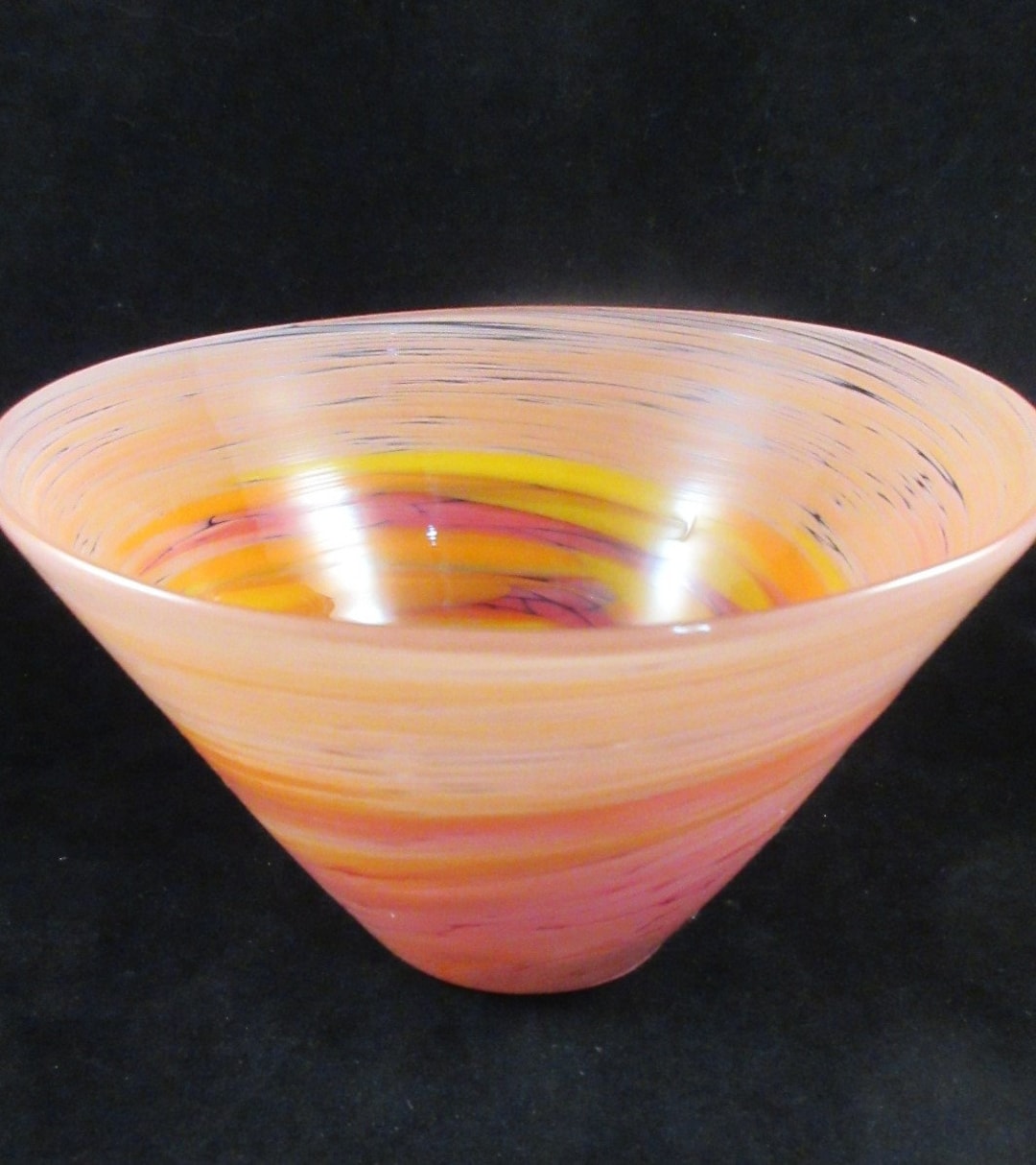Glass Eye Studio Orange Yellow Red Bowl Art Glass - Etsy