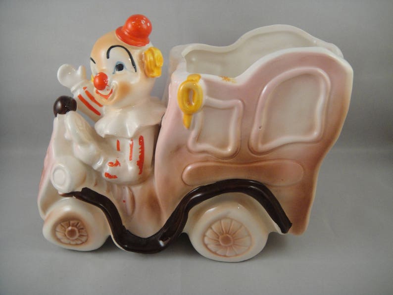 Clown Ceramic Car Planter Relpo 5830 - Etsy