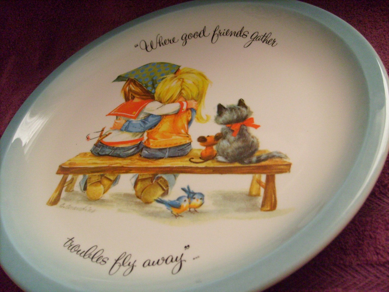 Vintage American Greetings Friends Plate Gigi - Etsy