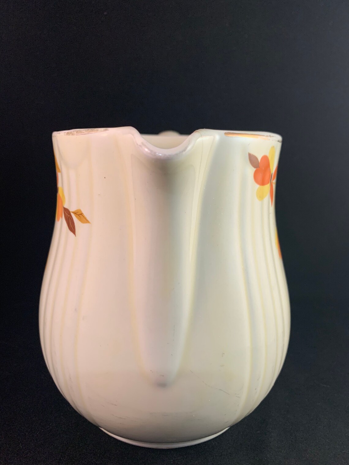 Vintage Hall Autumn Leaf Rayed Utility Jug - Etsy