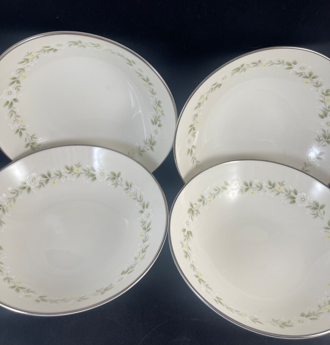 Cornelia Pattern China by Noritake Four Coupe Cereal Bowls Japan - Etsy