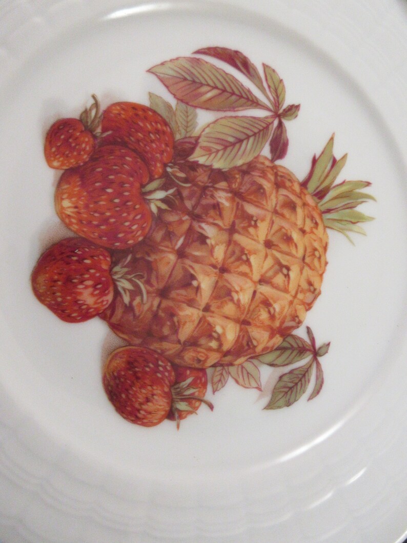 Fruit Motif China Luncheon/salad Plates Set of Three From ...