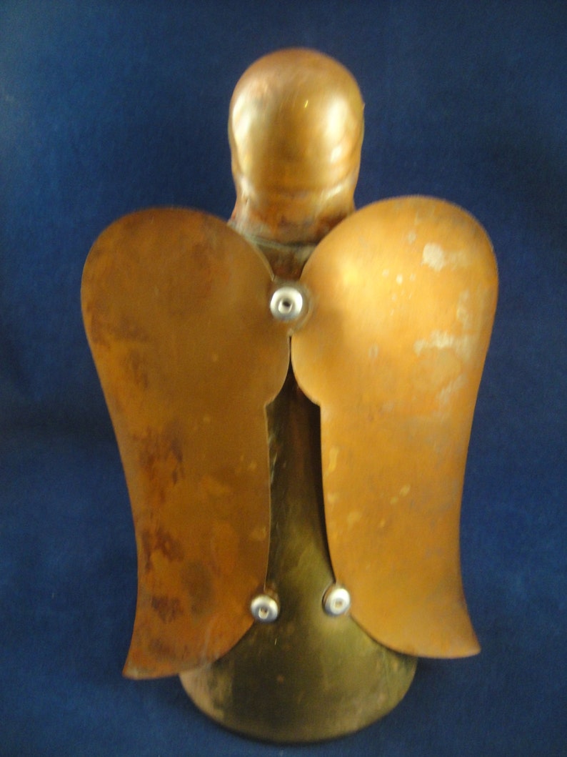 Brass and Copper Angel Candleholder - Etsy