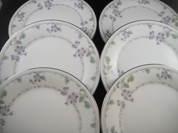 Noritake China Morning Poem Pattern Bread and Butter Plates - Etsy