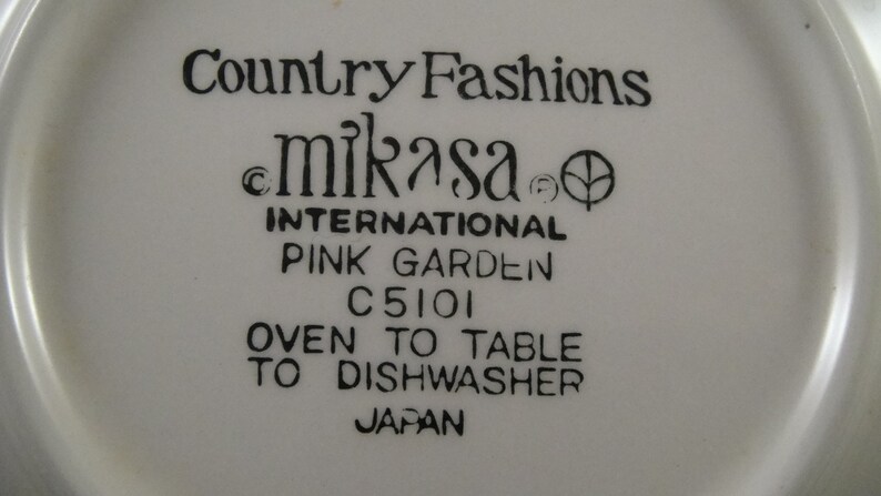 Mikasa International Country Fashions Pink Garden Pattern 5 - Etsy