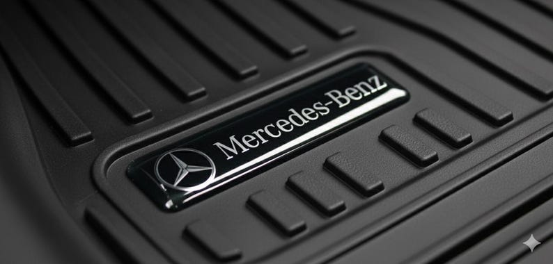 2X Mercedes Benz Logo Decal - 3D Domed Gel Sticker (65x17mm) | High ...
