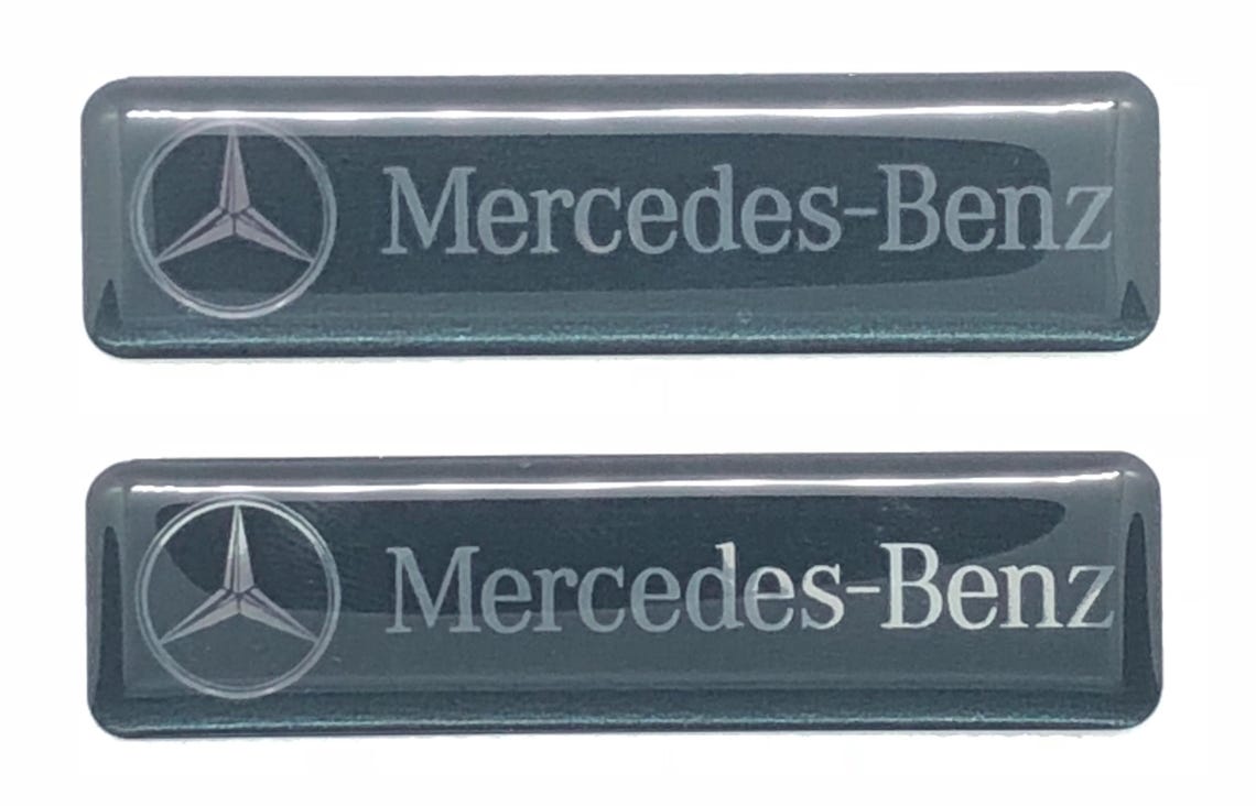 2X Mercedes Benz Logo Decal - 3D Domed Gel Sticker (65x17mm) | High ...