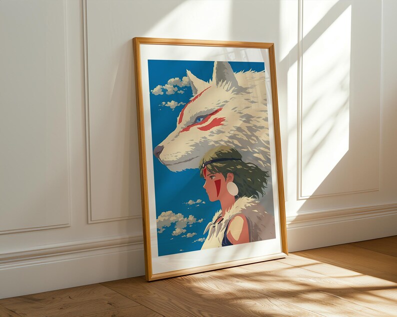 Princess Mononoke Digital Poster, Studio Ghibli Wall Art, Miyazaki ...