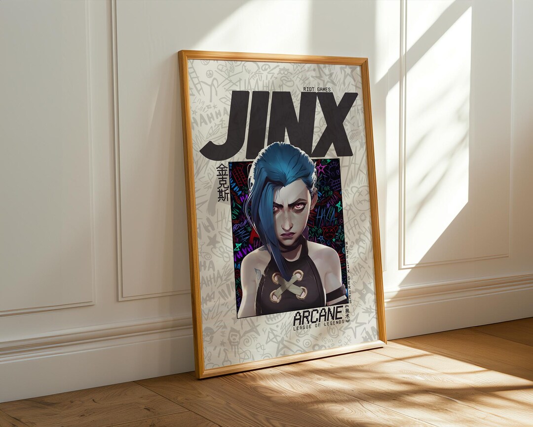 Jinx Poster, League of Legends Wall Art, Anime Decor, Arcane Print ...