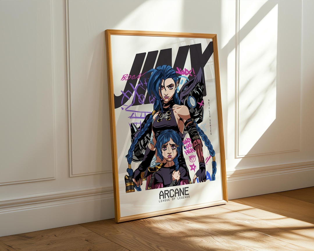 Arcane Jinx Poster, League of Legends Wall Art, Anime Decor, Arcane ...