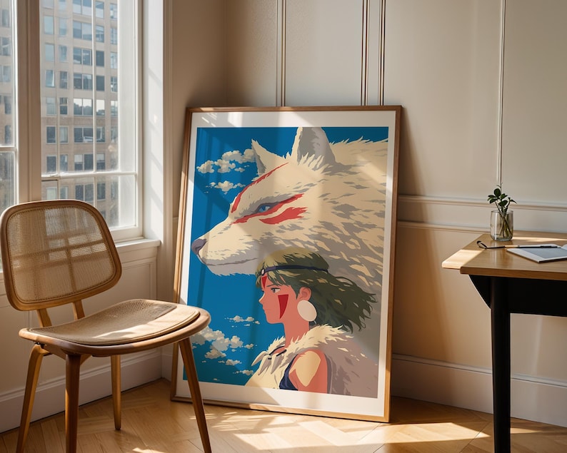 Princess Mononoke Digital Poster, Studio Ghibli Wall Art, Miyazaki ...