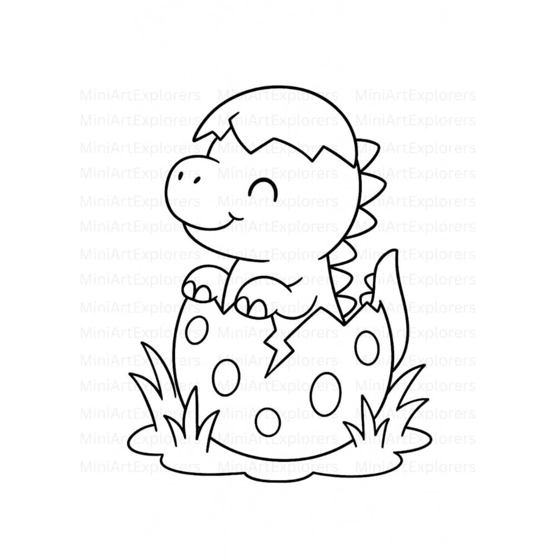 25 Dinosaur Coloring Pages for Kids – Printable PDF Instant Download - Etsy