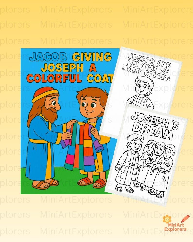 Joseph's Coat Bible Story Coloring Pages | Christian Kids (PDF) - Etsy