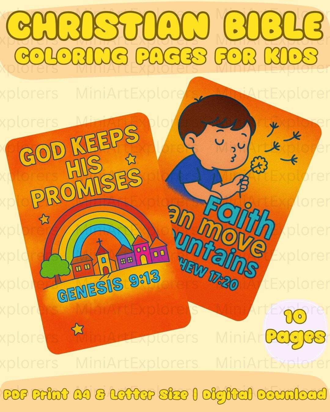 Christian Bible Coloring Pages for Kids | Religious Sunday School ...